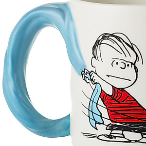 Hallmark Peanuts Linus and Snoopy Coffee Mug (Dimensional Blanket) 17 oz., Gifts for Moms, Dad, Teacher, Boss