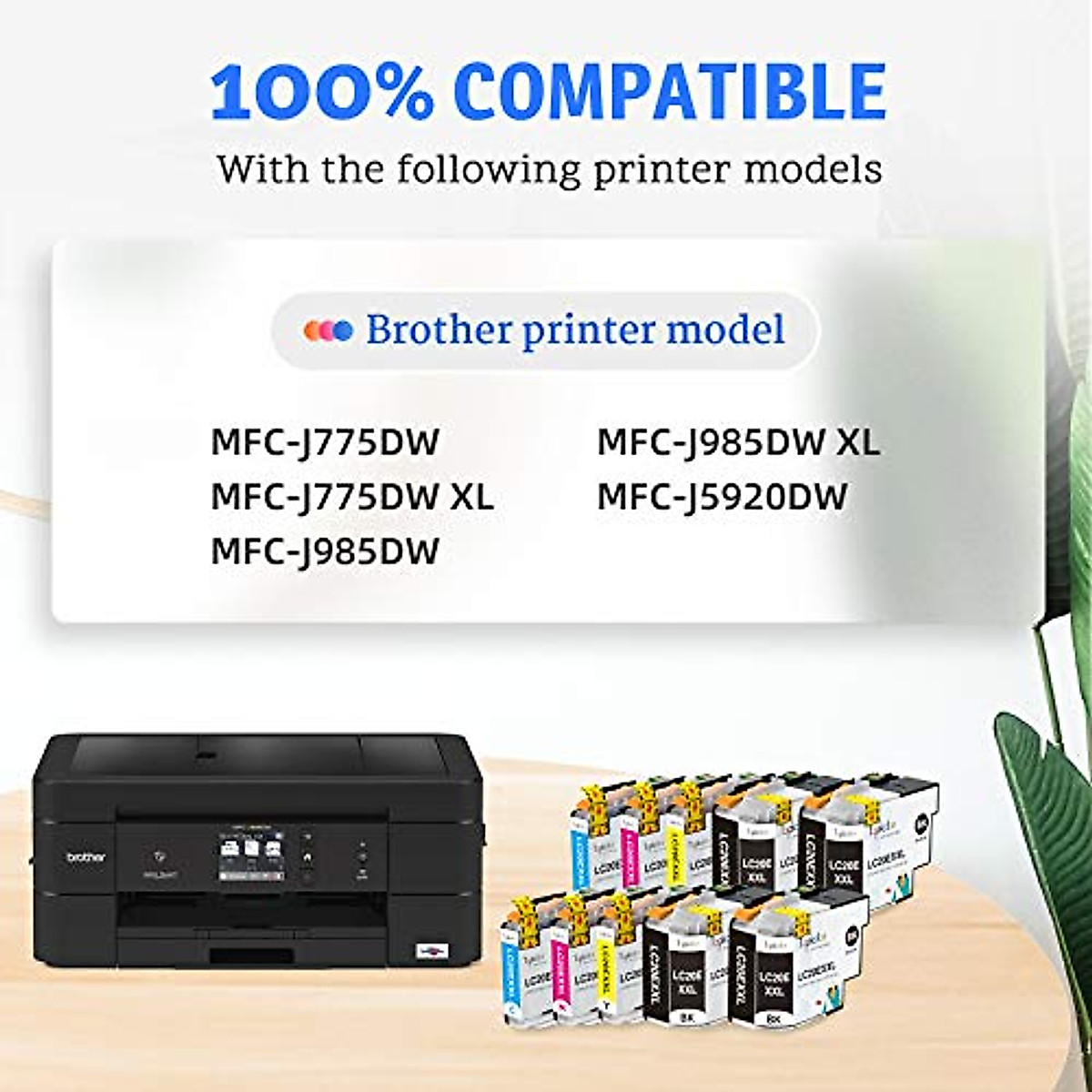 Topkolor LC20E Compatible Ink Cartridge Replacement for Brother LC20E XXL with Officejet MFC-J985DW MFC-J775DW MFC-J5920DW MFC-J985DWXL MFC-J775DWXL(4 Black, 2 Cyan, 2 Magenta, 2 Yellow) 10 Pack