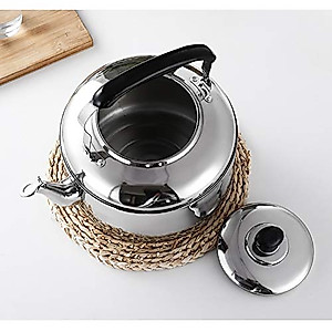 Tea kettle, Whistling Tea Kettle for Stove Top, 3L Culinary Grade Stainless Steel Teapots Hot Water Fast to Boil, Modern Tea Kettle for Gas Electric Induction Stove Top