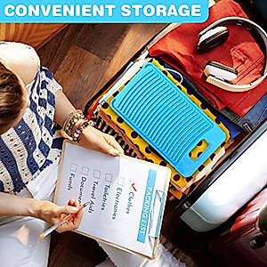 MAOYE Plastic Mini Washboard Washing Board for Kids Shirts Clean Laundry Lime (Blue)