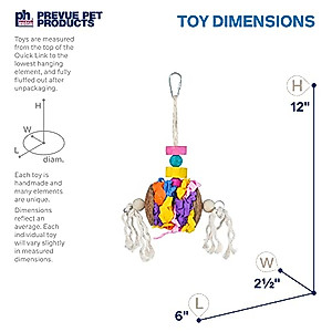 Prevue Pet Products Physical & Mental Accordian Crinkle Bird Toy 62517