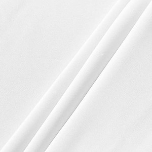 sancua Round Tablecloth - 60 Inch - Water Resistant Spill Proof Washable Polyester Table Cloth Decorative Fabric Table Cover for Dining Table, Buffet Parties and Camping, White