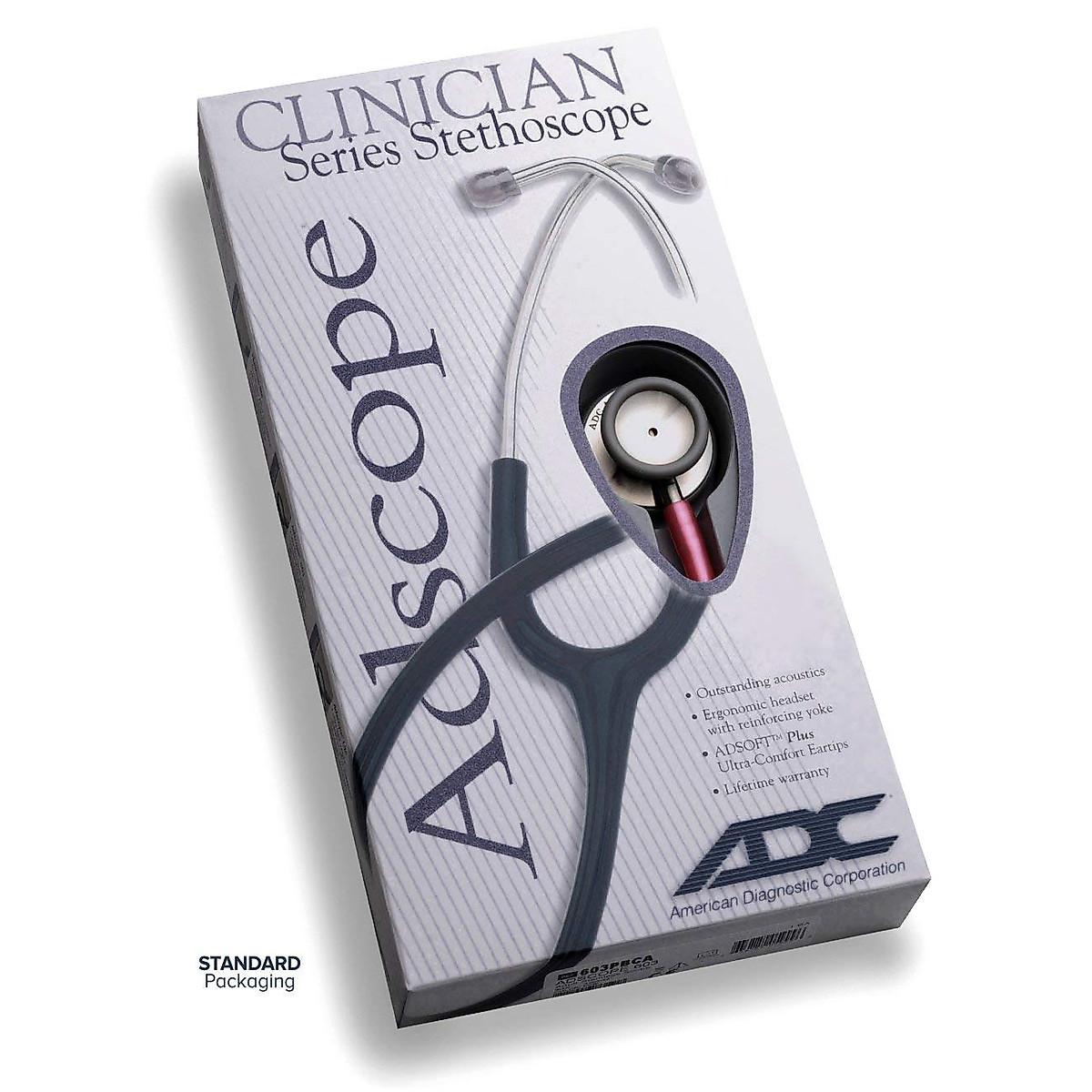 ADC 618P Adscope Adimals Model 618 Pediatric Clinician Stethoscope With Tunable AFD Technology, Pink