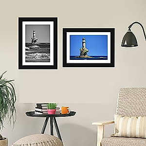 5x7 Picture Frame Set of 5, Display Pictures 4x6 with Mat or 5x7 Without Mat, Wall Gallery Photo Frames or Tabletop Display