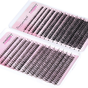Lash Extension Kit 30D&50D Eyelash Extension Kit D Curl Lash Clusters Kit with Lash Bond and Seal 560 Pcs Natural Lashes Extension Kit with Lash Tweezers by Calphdiar (30D+50D-D-8-16MIX KIT)