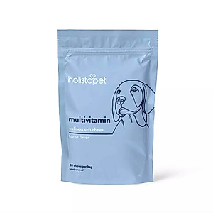 HolistaPet Wellness Soft Chews, Multivitamin for Dogs, Blend of Essential Vitamins and Nutrients, Bold and Savory Flavor (30 Count, Bacon)