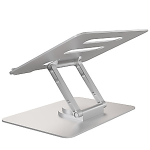Elestoria Adjustable Foldable Laptop Stand for Desk - 360 Rotating Base, Heat Dissipation, Ergonomic Design