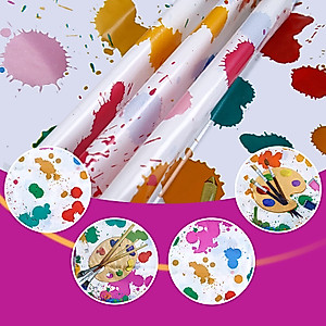 HHLCWA 3Pcs Art Paint Party Tablecloths, Disposable Art Plastic Table Cover for Boys & Girls Art Painting Them Birthday Party Supplies Decorations, 86.6 x 51.2inch