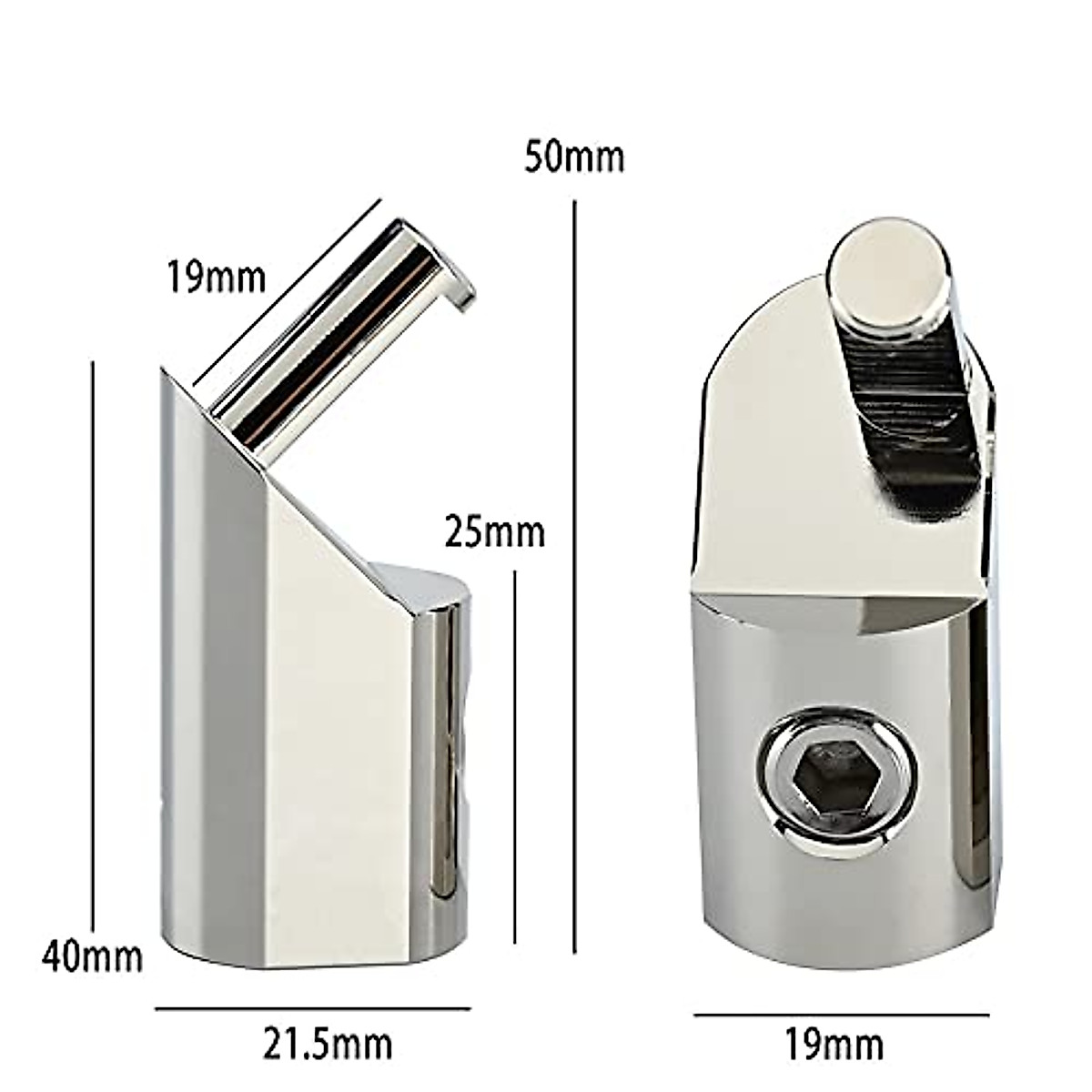 BILLFARO 2Pcs 1/0 Gauge to 4 Gauge Input Wire Gauge Reducer,Offset Angled Amp Input Reducers Cable PIN Power Ground Reducers Connection Brass with Nickel Plated