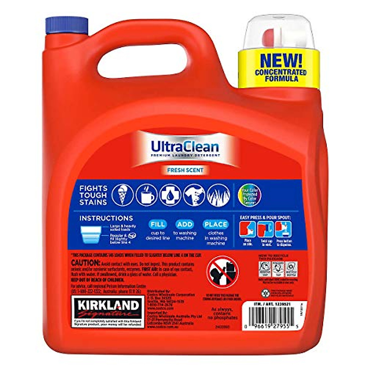 Kirkland Signature Ultra Clean HE Liquid Laundry Detergent, 146 Loads, 194 fl oz