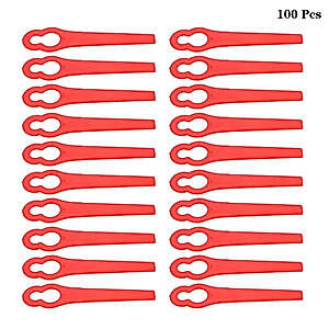 Hicello 100PCS Plastic Machine Trimming Blades, Mower Cutter Blade, Replacement for Cordless Grass Trimmer Brushcutter 4008 007 1000 Grass Cutter Tool