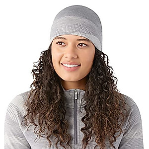 Smartwool Thermal Merino Wool Reversible Cuffed Beanie for Men and Women, Light Gray Mountain Scape, One Size