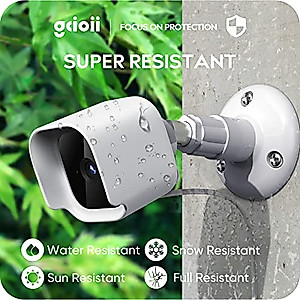 Blink Mini Camera Wall Mount Bracket with Protective Case，Weather Proof 360 Degree Protective Adjustable Indoor/Outdoor Small Mount Accessories(1 Pack White，Camera not Included)