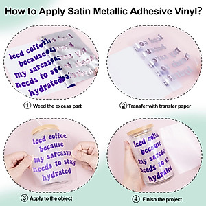 VINYL FROG Matte Metallic Adhesive Vinyl, 12" x6ft Purple Metallic Craft Permanent Vinyl Roll - Metallic Satin Adhesive Vinyl for Home Decor, Mug, Car and Other Stickers