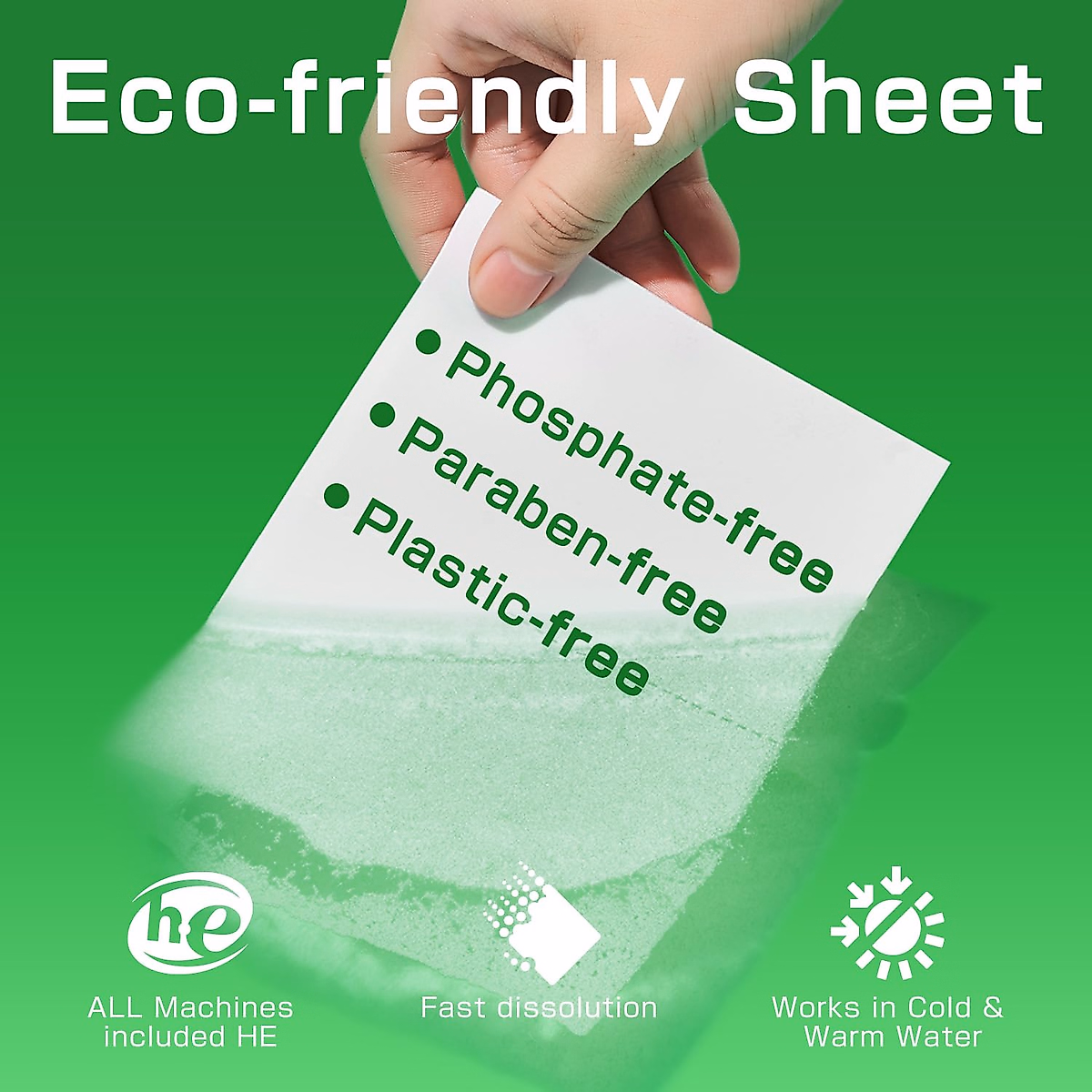 Soulink Laundry Detergent Sheets, 80 Count, Unscented, Plant-based, Eco-Friendly, No Plastic Jug, No Soap Strips, Hypoallergenic, Safe for Sensitive Skin