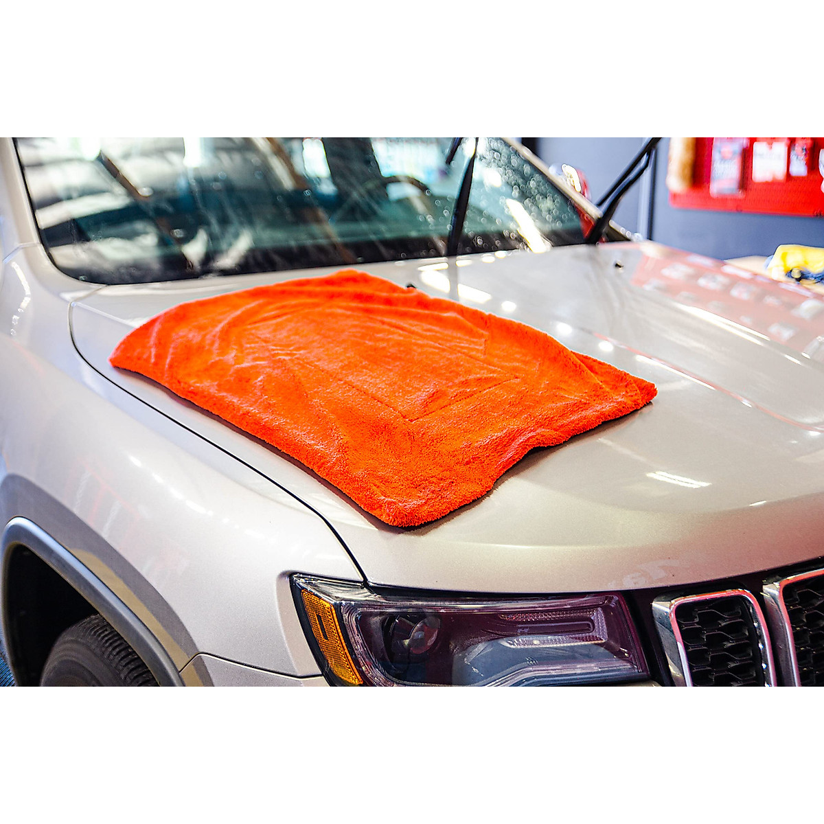 Maxshine 1000GSM Crazy Microfiber Drying Towel Series – Large Red 19.69 x 27.56 inches, Efficient Car Washing and Drying, Long Service Life