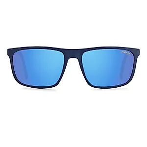 Carrera Men's 8047/S Rectangular Sunglasses, Blue, 58mm, 18mm