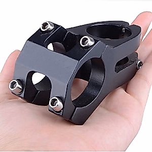 TRIWONDER Bike Stem 31.8 45mm Handlebar Stem Riser Mountain Bike Stem Short Handlebar Stem for Most Bicycle, Road Bike, MTB, BMX, Fixie Gear, Cycling (31.8 x 45mm - Black)