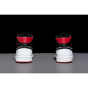 Air Jordan 1 Mid Men's Shoes Size - 9.5 White/Gym Red-Black