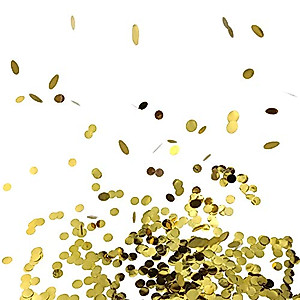 Gold Sparkling Round Dot Confetti 100 Grams Metallic Glitter Foil Circle Confetti for Party Table Scatter Wedding Festival DIY Decoration