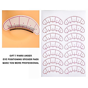 EMEDA Thick Band Practice Lashes for Training Eyelash Extensions 20 Pairs 8mm Length Non-tipped Training Eyelash Practice Strips for Mannequin Head (20 Pairs)