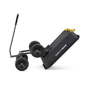Gorilla Carts 4GCG-NF 4 Cu. Ft. Poly Garden Dump Cart with No-Flat Tires, Black (Amazon Exclusive)