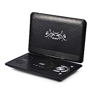 Zerone 13.9inch HD Portable DVD Player, MP3/CD/TV Player with Swivel Screen Built-in Rechargeable Battery Supported Secure Digital Memory Card and USB Direct Play (US Plug 110-240V)