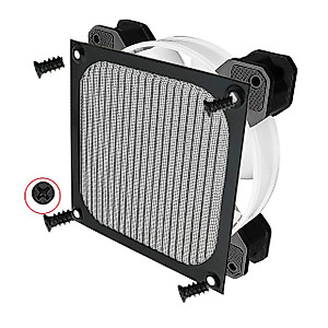 CM 4 Pcs Computer Case Fan Dust Filter PC Mesh Filter Cover Grills, Aluminum Frame Mesh with Screws, 120 mm x 120 mm, Block Color