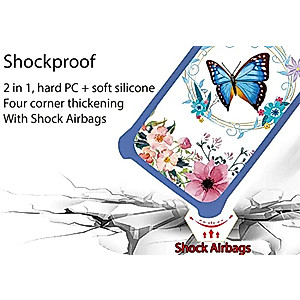 Case for Infinix Smart 6 Case Compatible with Infinix Smart 6 Phone Case Cover [with Tempered Glass Screen Protector][PC + TPU 2 in 1][Ring Support] [Luminous Effect] YGL-LHD