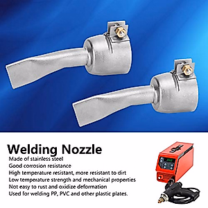 Hot Air Gun Nozzle,2Pcs Hot Air Gun Welding Nozzle Stainless Steel for PVC Plastic Sheet Soldering Accessories