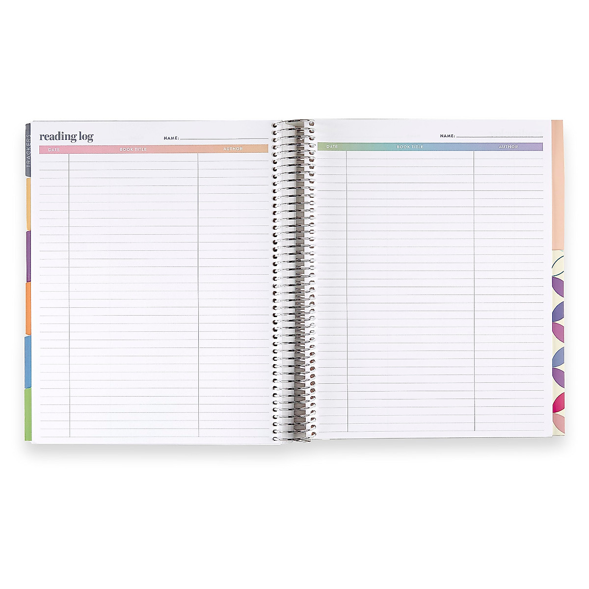 Undated Homeschool Planner 8.5&quot; x 11&quot; Platinum Spiral 12-Month. Colorful Cosmos Classic Cover by Erin Condren