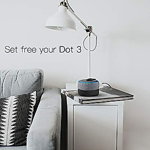 GGMM D3 Battery Base for Echo Dot 3rd Generation, Portable Echo Dot Battery Base, Dot 3 Stand Accessories Wireless, Up to 8 Hours Playtime, Black (Not Include Speaker)
