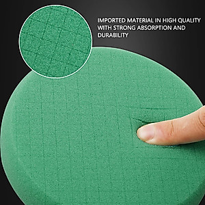 Green Heavy Cut Pad, Buffing Polishing Pads, SPTA 3Pcs 6.5 Inch Face for 6 Inch 150mm Backing Plate Compound Buffing Sponge Pads for Car Buffer Polisher Compounding, Polishing and Waxing -FPTSS6G-3