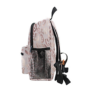 senya Custom Children's Name Toddler Backpack Personalized Leopard Print Cheetah Mini Bag for Baby Girl Boy Age 3-7