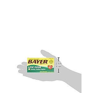 Aspirin Regimen Bayer, 81mg Enteric Coated Tablets, Pain Reliever/Fever Reducer, 200 Count