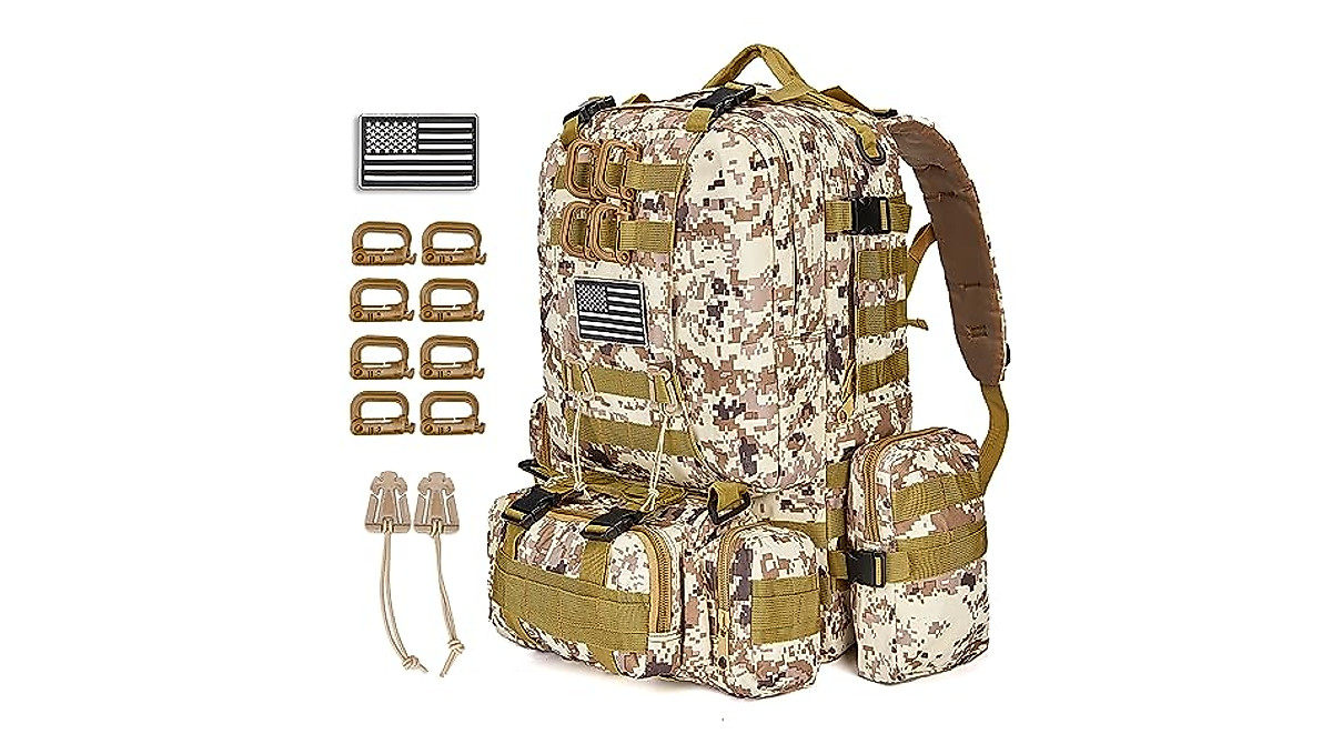 CALUOMATT Large Military Tactical Backpack for Men, 50-60L Military ...