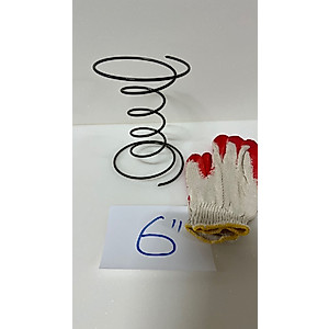 Galaxy Supply Inc. Upholstery Coil Spring for Seat, Open End. 6" Height 9 Gauge, We Sold by 16 Pcs/Box + 1 Pair of Working Glove.
