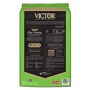 Victor Super Premium Dog Food – Elite Canine Dry Dog Food – 25% Protein, Gluten Free - for Large Breed Dogs & Puppies, 40lbs