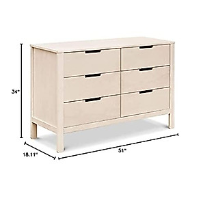 Carter's by DaVinci Double Colby 6-Drawer Dresser, Washed Natural