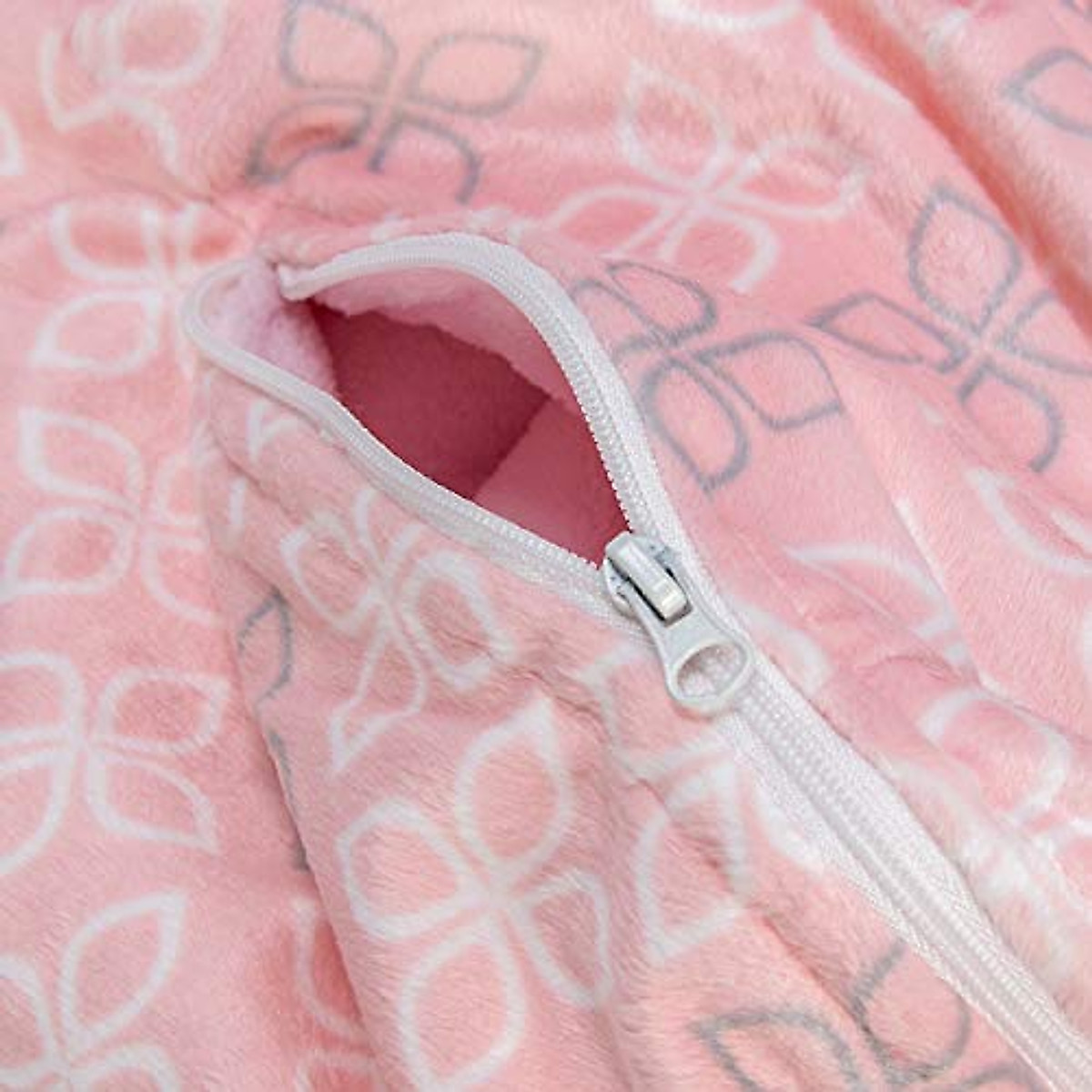 WONDER MIRACLE Fluffy Swaddle Blanket for Newborn Baby Girl or boy, Soft Thick Cozy Warm Coral Fleece Fuzzy Sleeping Bag for Crib, Stroller, Travel, Outdoor (Pink Lucky Clover)