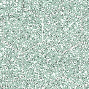 SomerTile FCD10VCMT Venice Hex Mint 8-5/8" x 9-7/8" Porcelain Floor and Wall Tile, Green