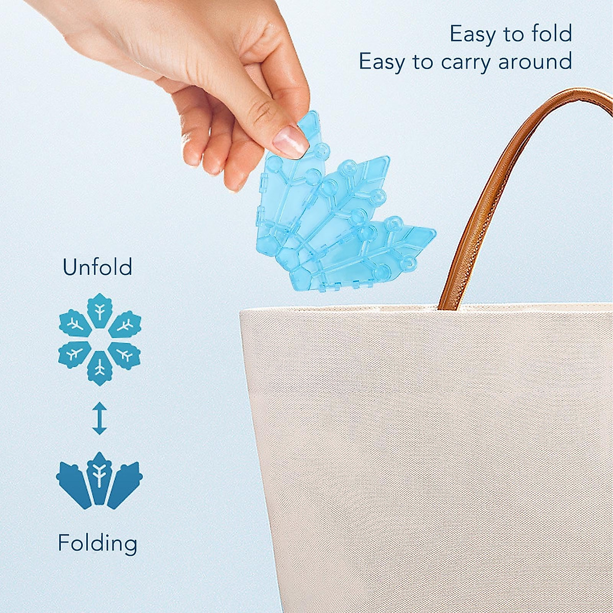 Coffee Strainer, Easy to Use Foldable Portable Snow Shaped Coffee Filter Maker for Drinks (Blue)