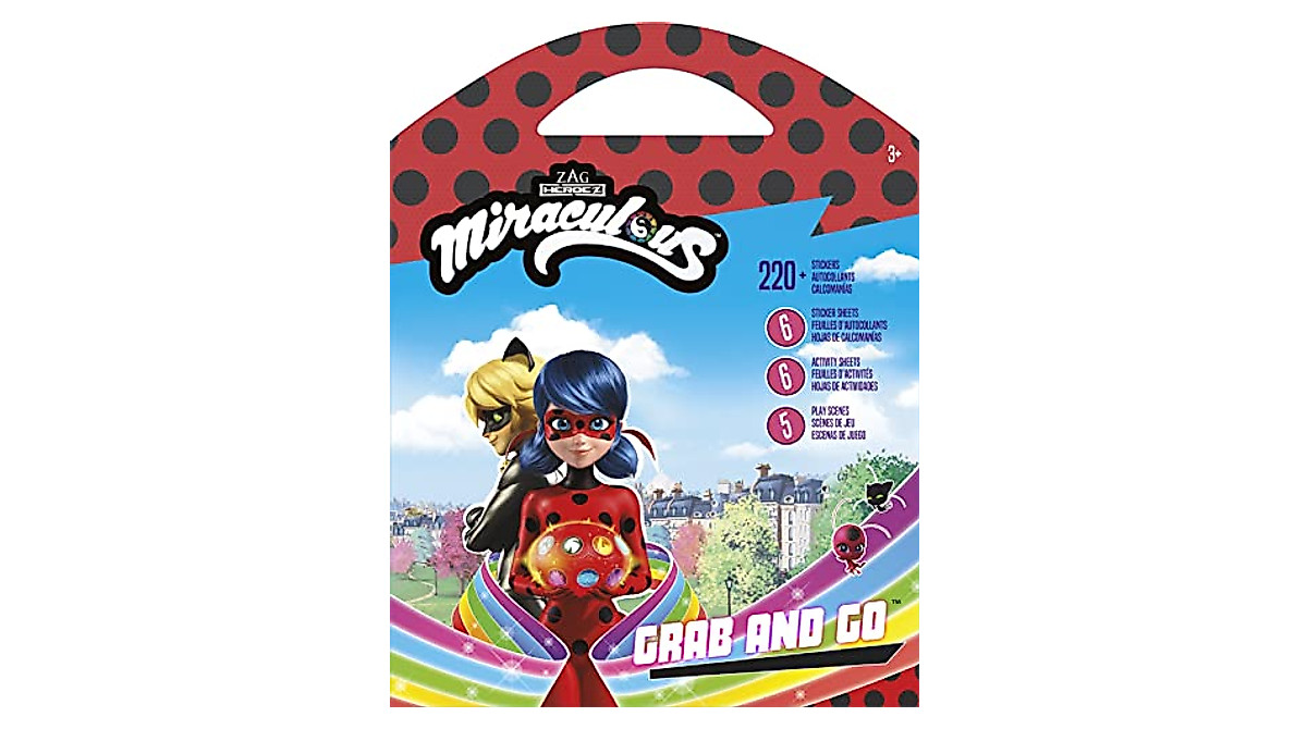 Miraculous Ladybug Grab & Go Sticker Set for Kids - Travel Friendly
