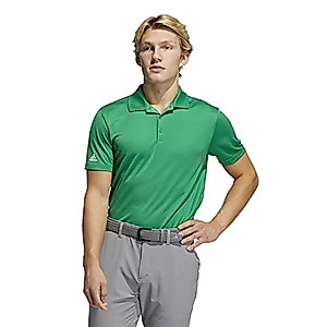 adidas Golf Men's Performance Primegreen Polo Shirt, Green, Large