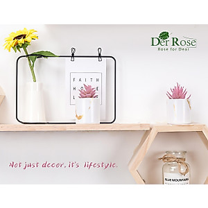 Der Rose Set of 2 Succulents Plants Artificial Mini Fake Succulents Plants for Office Desk Accessories for Women Pink Home Decor