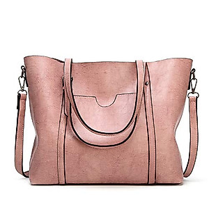 ZOSIVEB Hobo Purses Handbags for Woman Crossbody Large Handbag for Ladies Shoulder Vegan Fashion Leather Tote Bag (Pink)