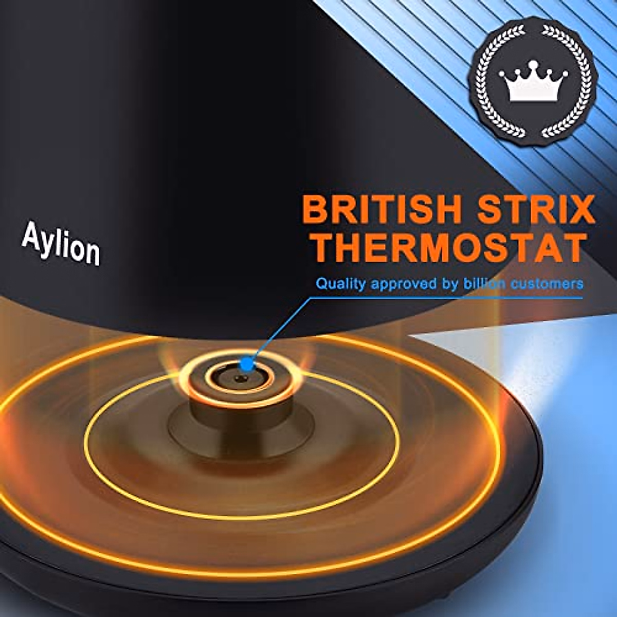 Electric Kettle, 100% Stainless Steel Interior Double Wall Electric Tea Kettle, 1500W Cool Touch Water Boiler, 1.5L, BPA-Free with Auto Shut-Off & Boil-Dry Protection, Cordless Base & LED Indicator