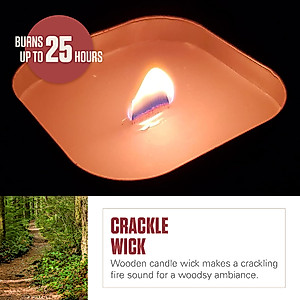 Coleman Scented Outdoor Citronella Candle with Wooden Crackle Wick - 6 oz