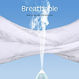 Newwiee 2 Pcs Queen Size Mattress Protector with Elastic Straps Slightly Waterproof Quilted Mattress Cover Pad Microfiber Mattress Topper Noiseless Fitted Mattress Bed Protector (75 x 39)