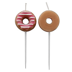 XGNG 2Boxes 10PCS Donut Cake Candles Donut Party Pick Candles
